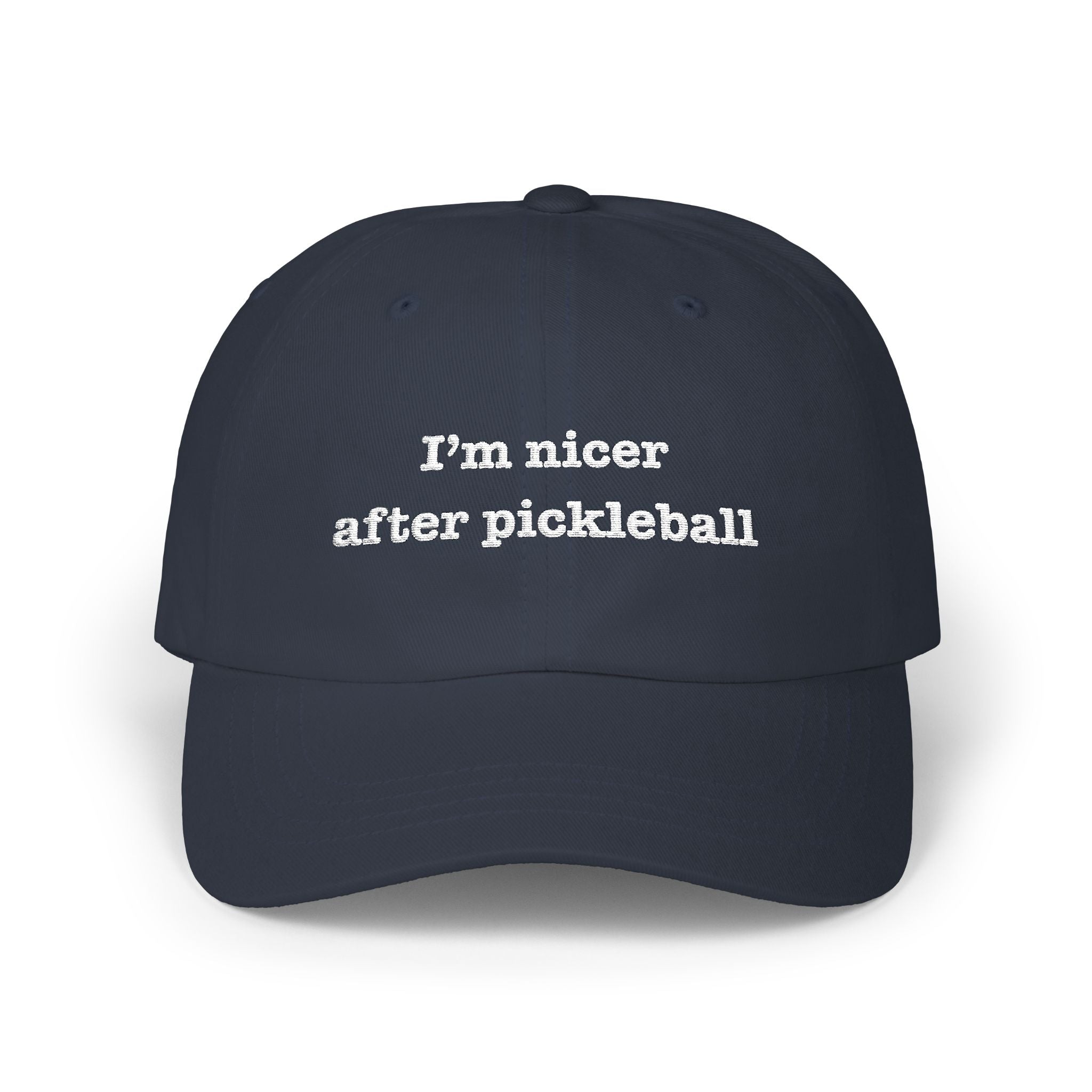 I’m Nicer After Pickleball Embroidered Pickleball Cap | Pickle & Main